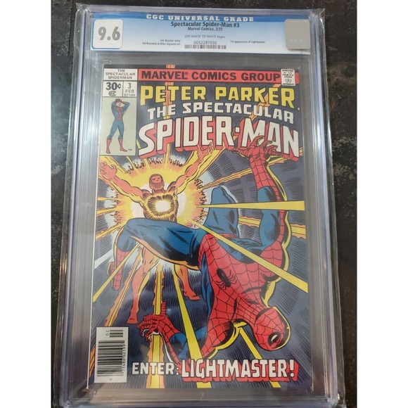 Accents | Spectacular Spider Man 3 Cgc 96 21977 1st Lightmaster ...